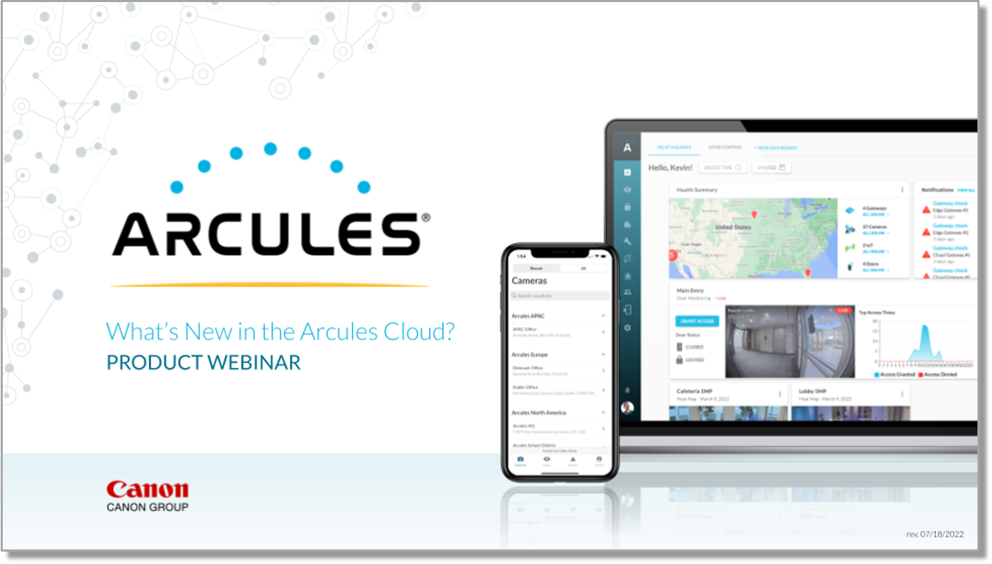 Arcules | Sign Up-What's New in the Cloud Webinar